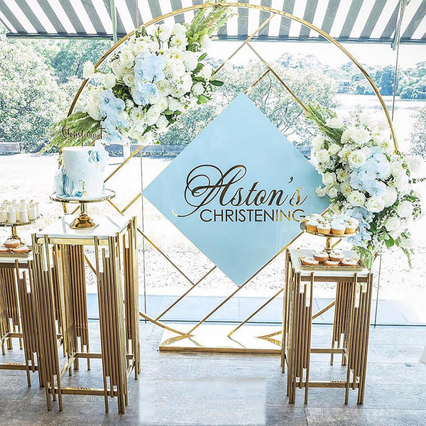 Gold Round Backdrop - bougieeventals