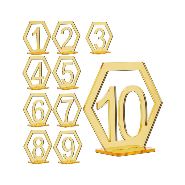 Hexagonal Table Number - bougieeventals